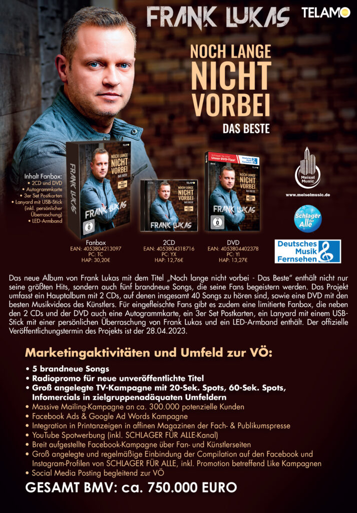Frank Lukas und seine neue Single "Behalt doch deine Liebe" - Wir sind ...